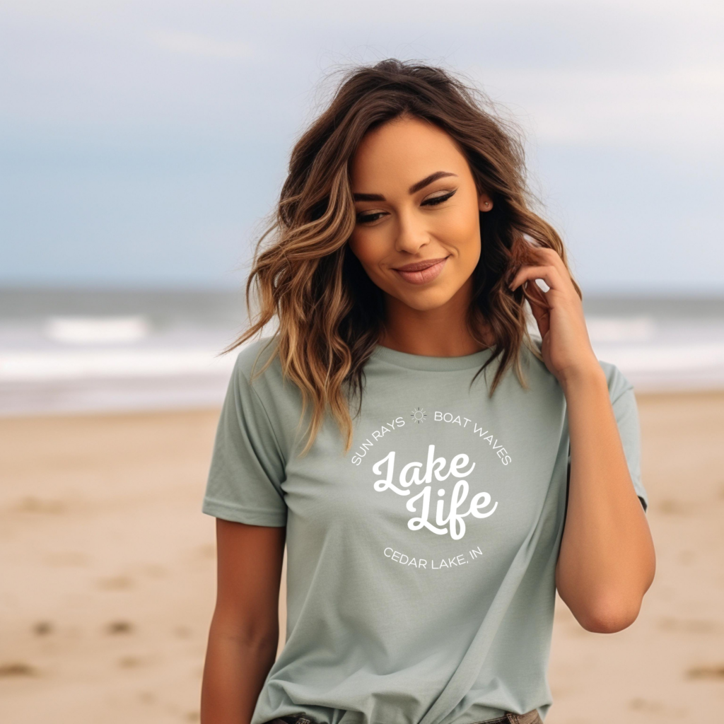 Script Lake Life Triblend Tee - Tee Party Studio